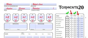 Tormenta 20 | Ficha de personagem editável em PDF semi-automático (para PC e Celular) - Multiversos